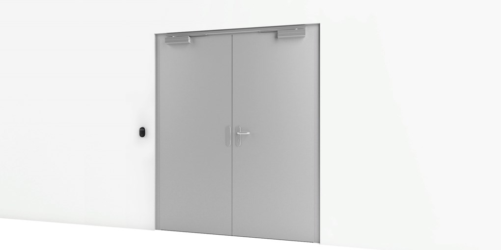 Exit Door with Wireless Wall Reader | ASSA ABLOY